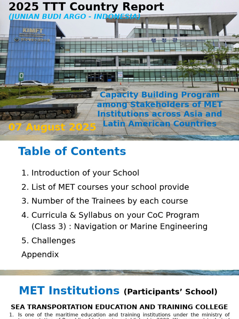 2025 TTT Country Report-Junian-Indonesia | PDF | Sailor | Curriculum