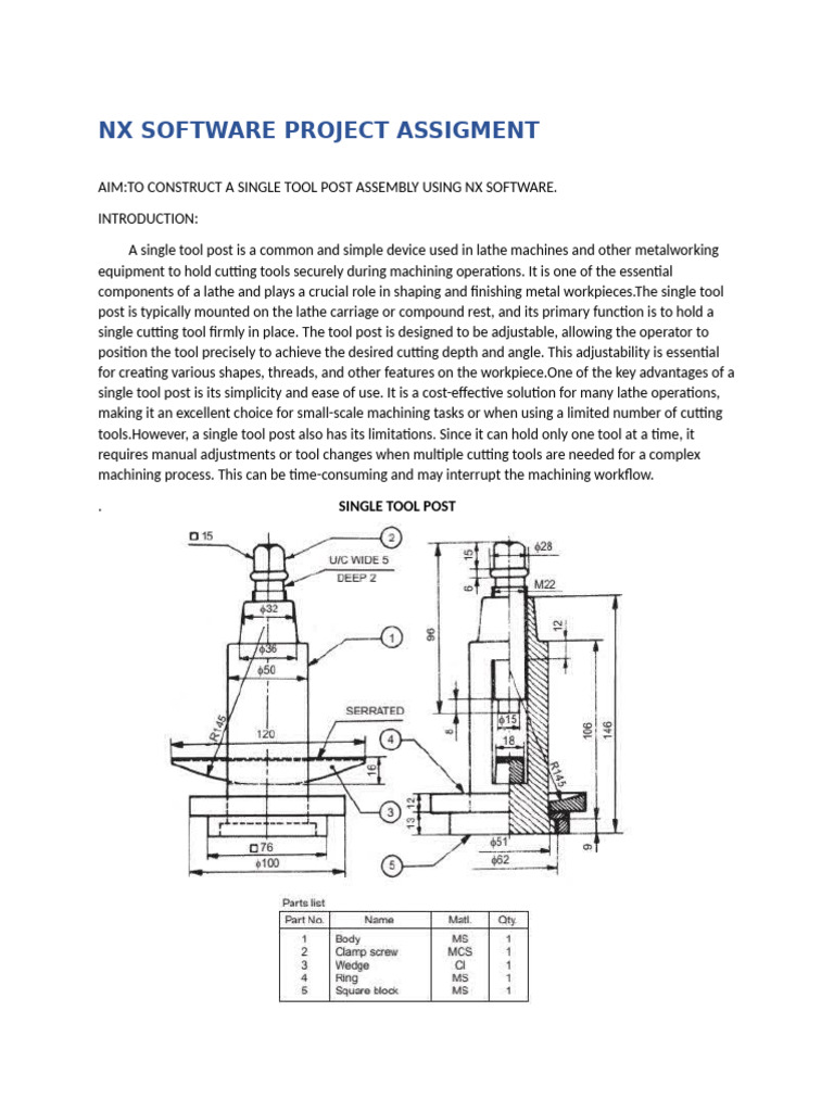 Single Tool Post Assembly Guide | PDF | Machining | Metalworking
