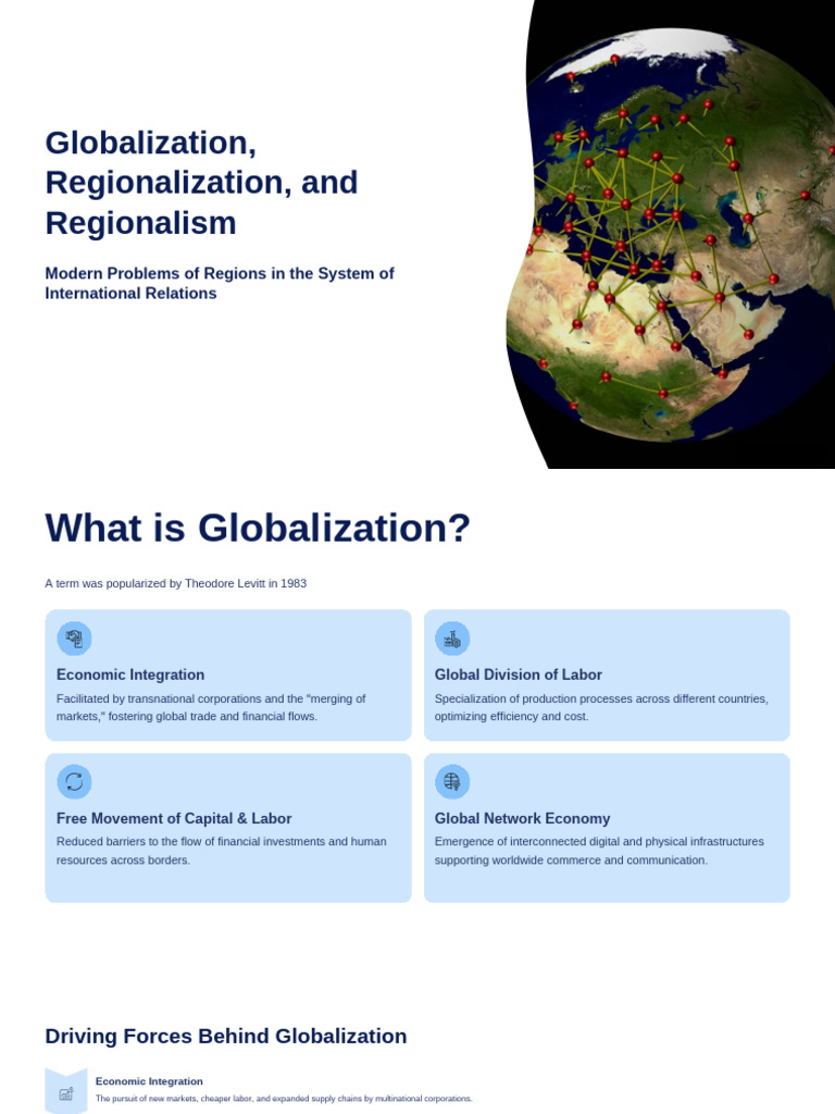 Globalization and Regional Dynamics Explained | PDF | Globalization ...