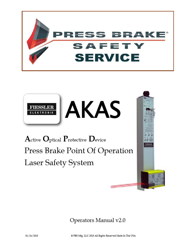 AKAS Press Brake Safety Manual | PDF | Screw