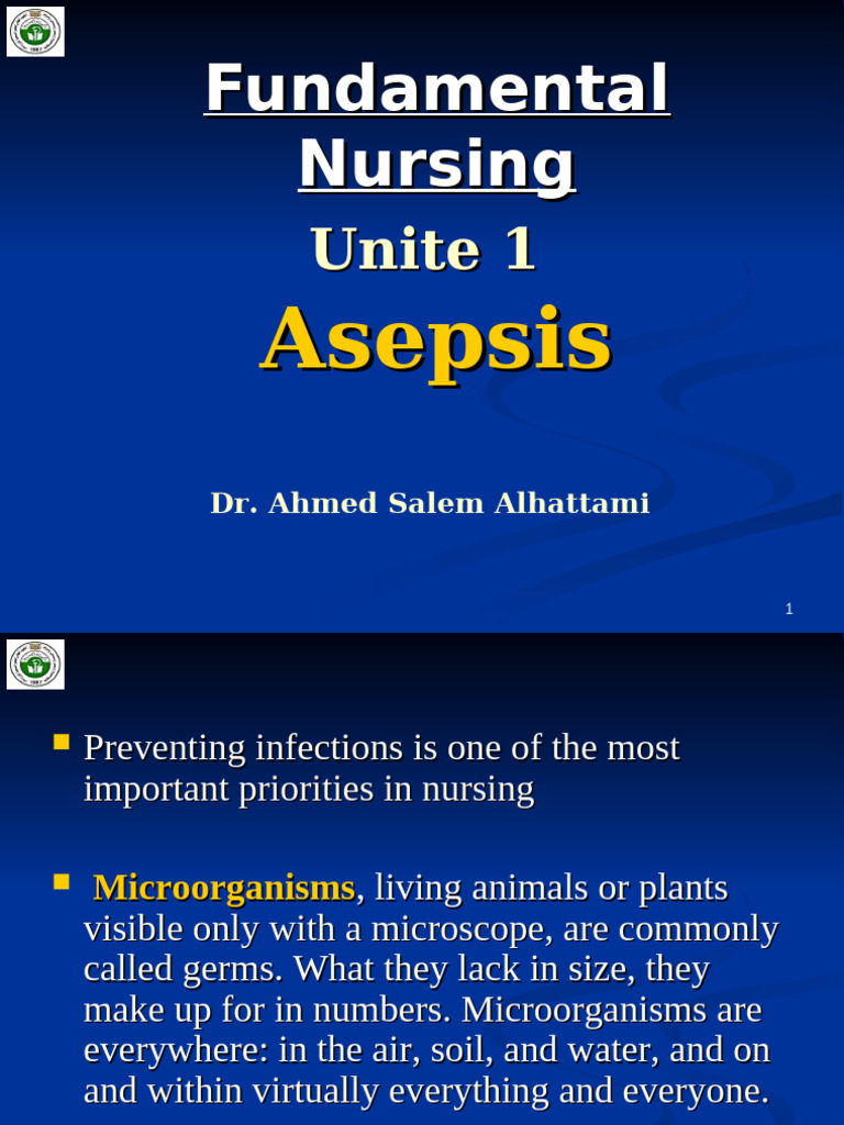 Asepsis in Nursing: Infection Control Basics | PDF | Infection ...