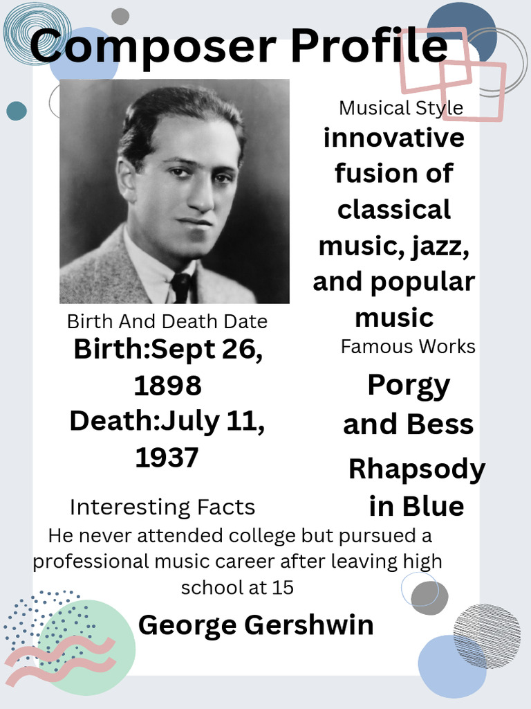 George Gershwin: Composer Profile | PDF
