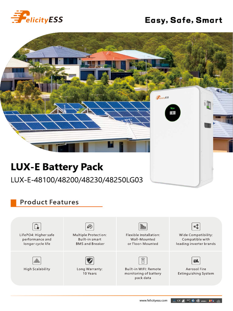 LUX E 48100 48200 48230 48250LG03 Lithium Battery Datasheet 202408 | PDF