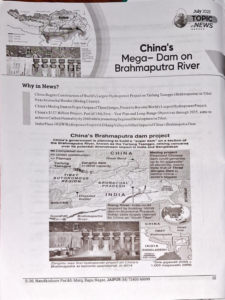 China Dam On Brahmaputra | PDF