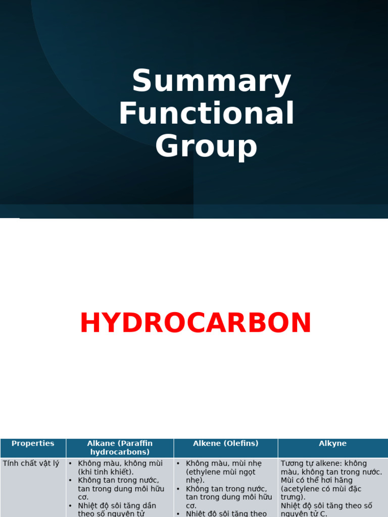 Section 5 - Summary Functional Group | PDF