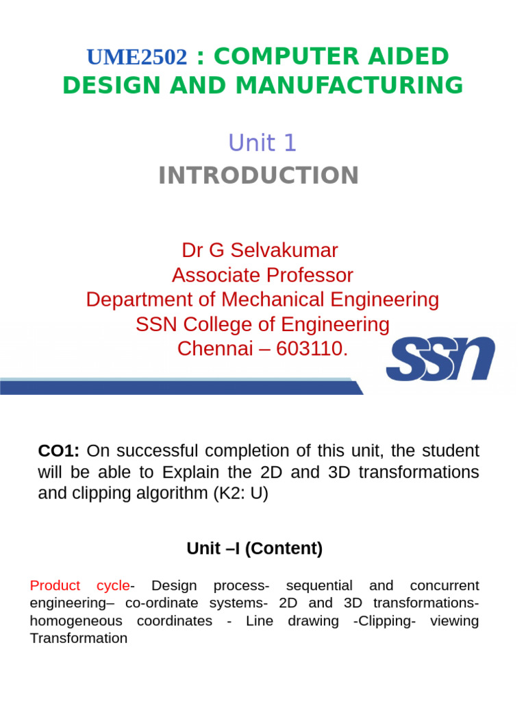 CAD/CAM Design and Manufacturing Overview | PDF | Computer Aided Design ...