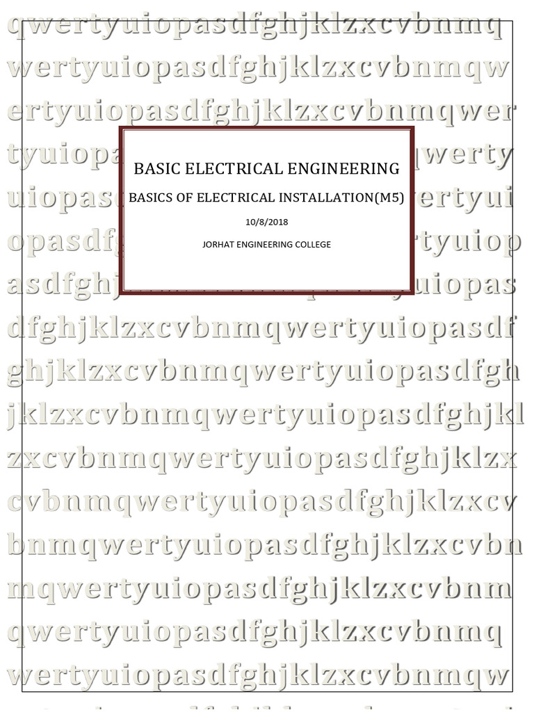 Chapter - 5 - Wiring Systems | PDF | Electrical Wiring | Fuse (Electrical)