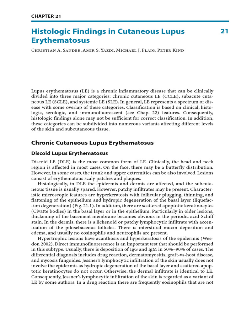Histologic Findings in Cutaneous Lupus Erythematosus | PDF | Medical ...