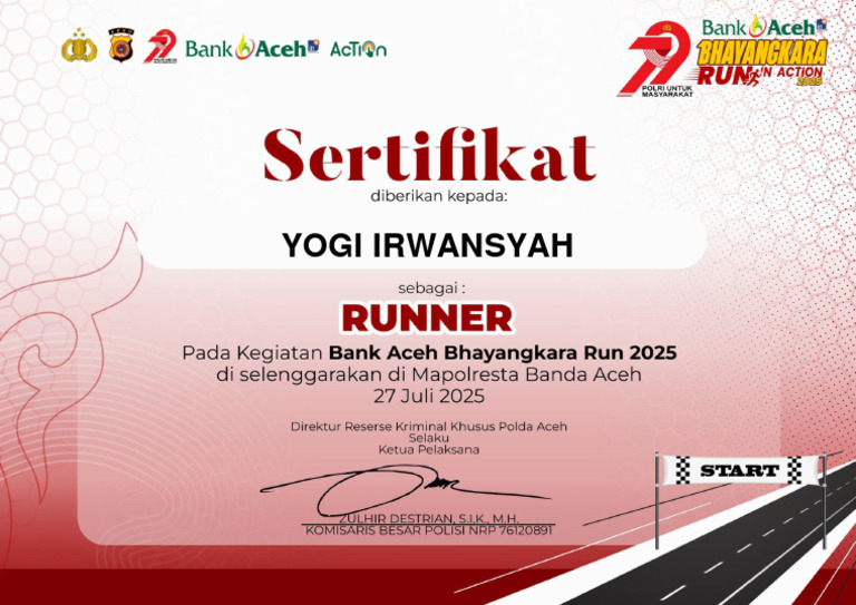 Aceh Bhayangkara Run 2025 SR - Id | PDF