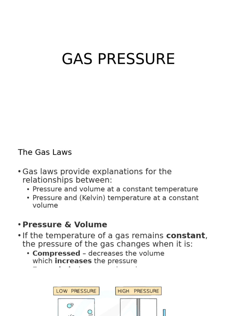 Understanding Gas Pressure Laws | PDF