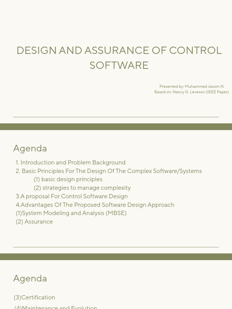 Design and Assurance of Control Software-2 | PDF | System | Abstraction (Computer Science)