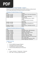 Study Timetable For Class 11 | PDF