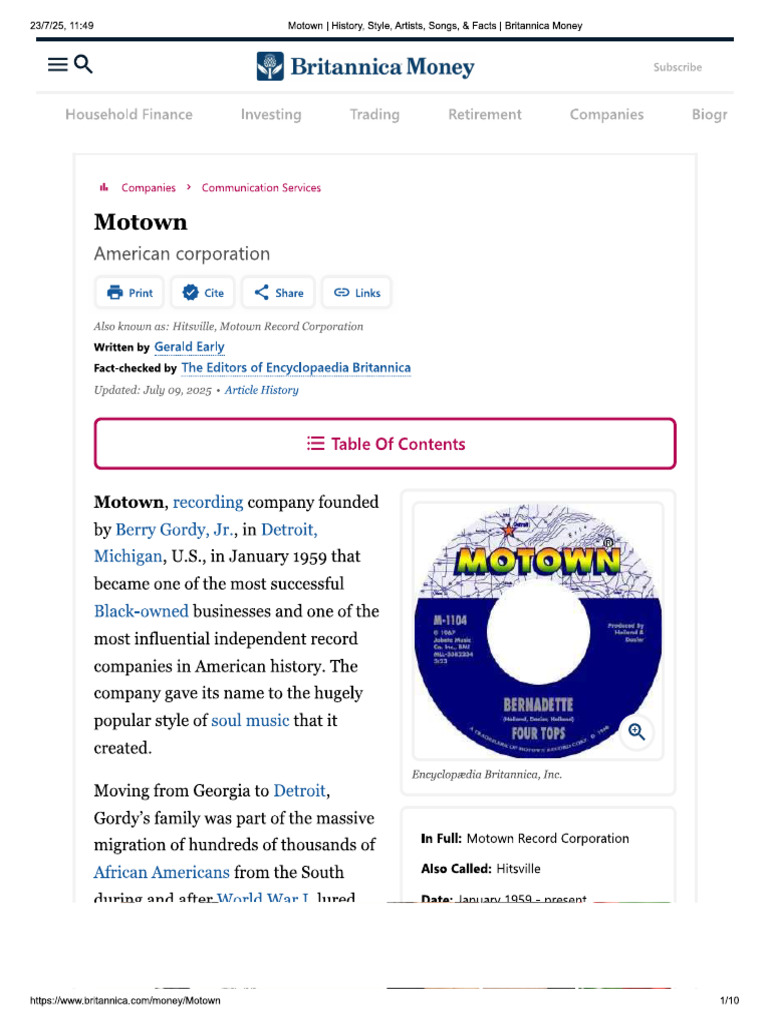 Motown Music | PDF