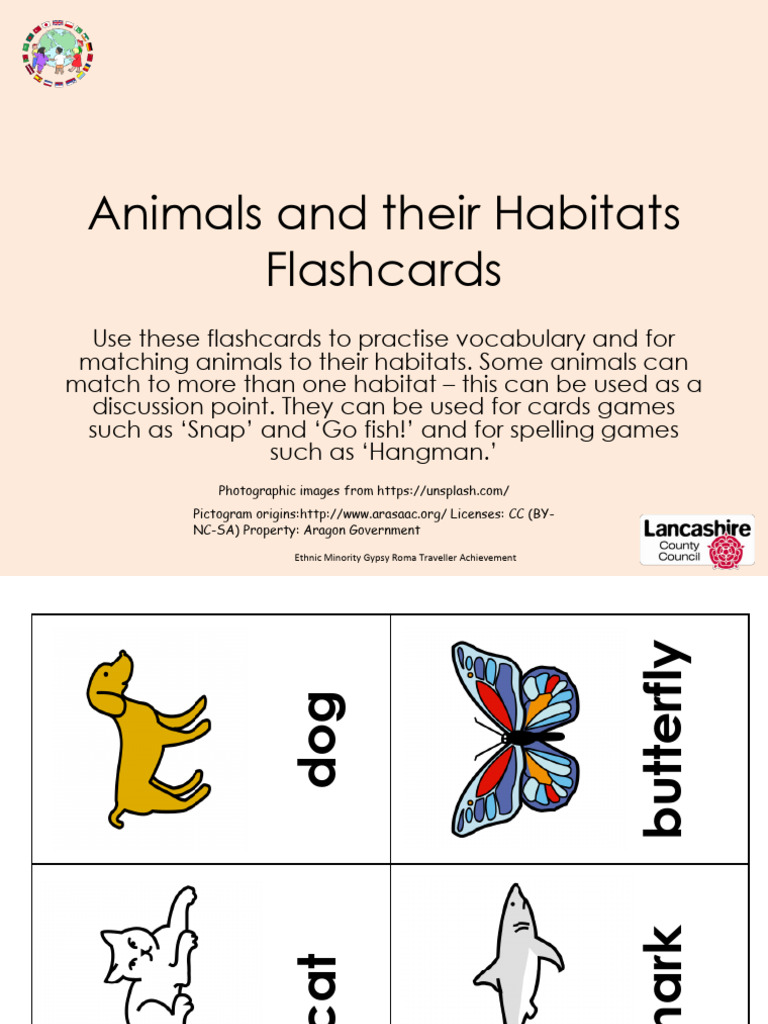 Animal Habitats Flashcards Guide | PDF