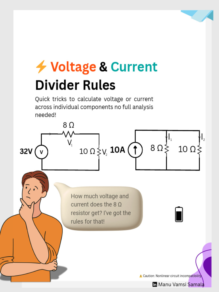 Voltage and Current Divider Rules Guide | PDF
