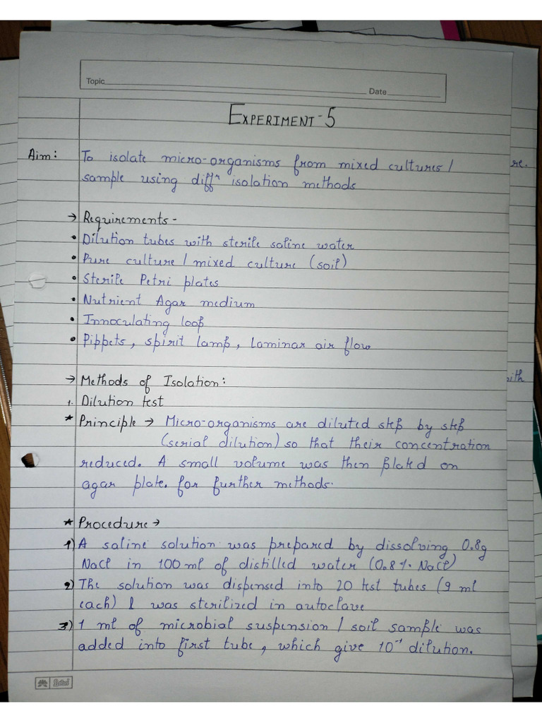 ExP 5 Microbiology | PDF