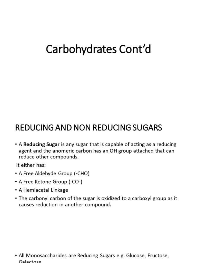 Reducing vs Non-Reducing Sugars | PDF | Carbohydrates | Chemical Synthesis