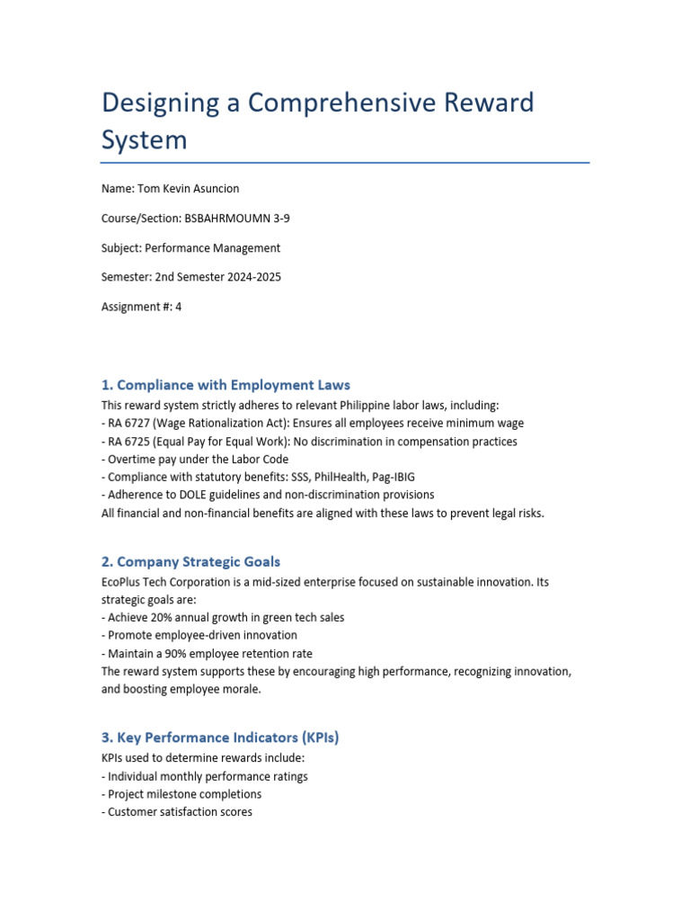 BSBAHRMOUMN 3-9 Performance Management Asuncion-Tom Kevin Assignment 4 ...