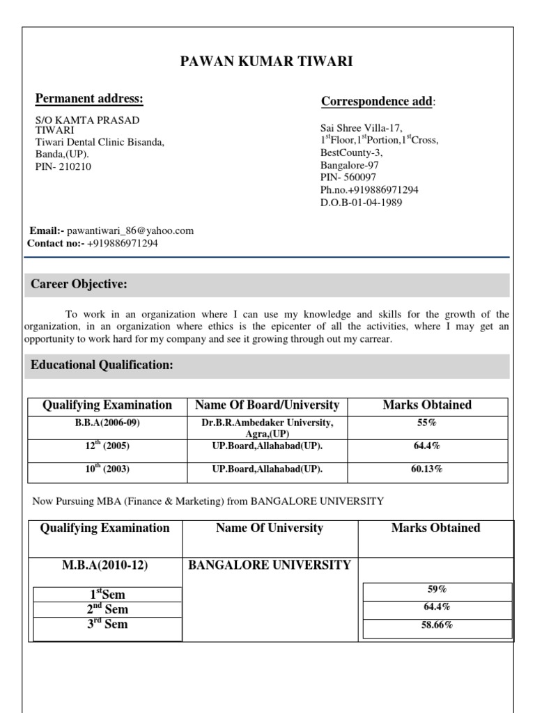 Pawan's Resume | PDF | Business