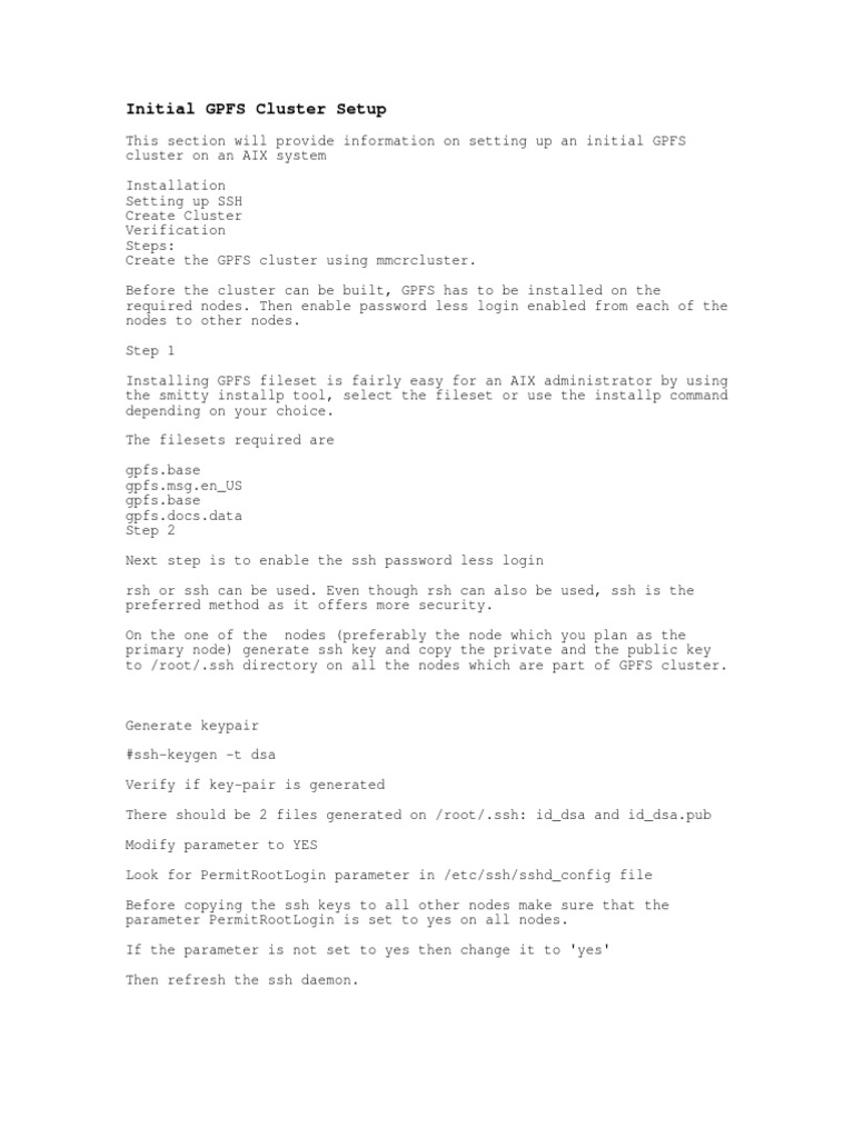 GPFS Easy | PDF | File System | Secure Shell