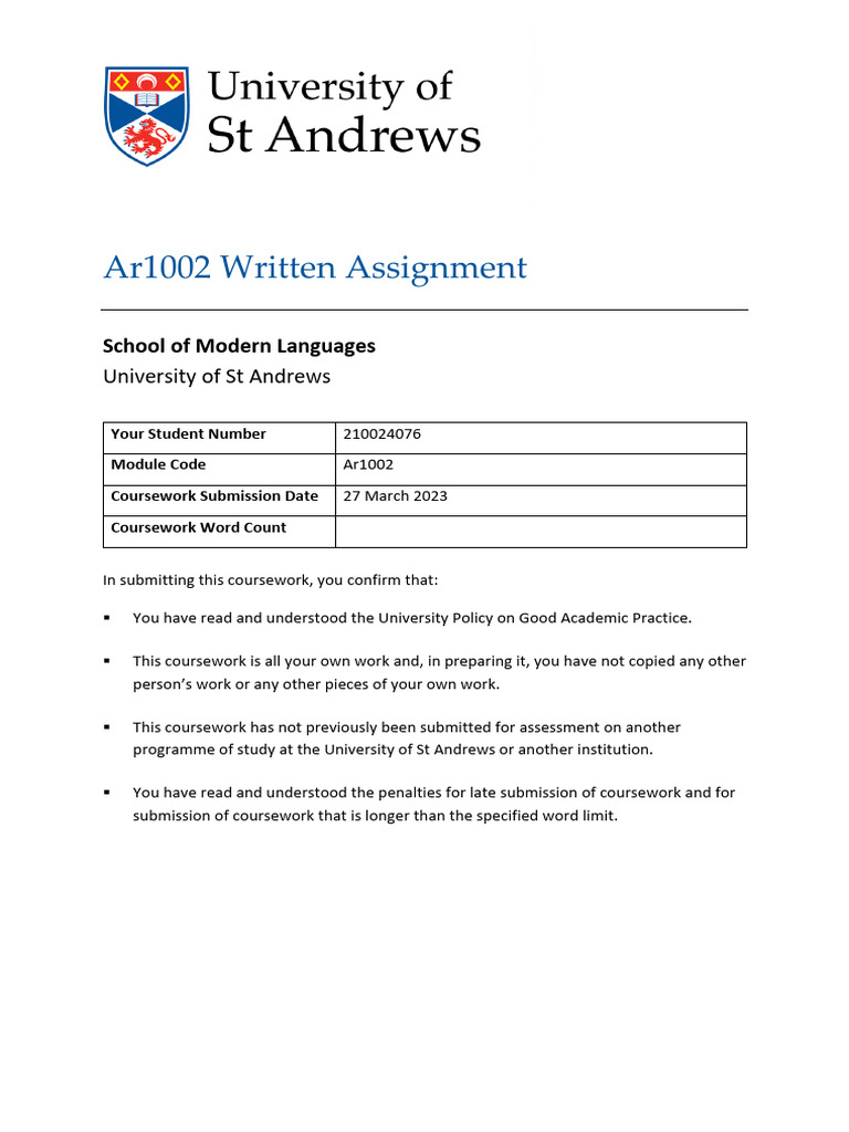 Coursework Template | PDF | Human Communication
