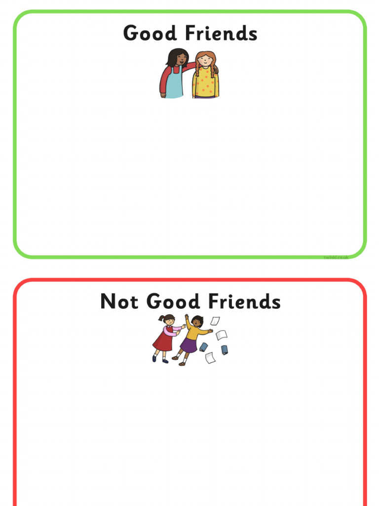 T S 825 Characteristics of A Good Friend Game Colour Coded | PDF