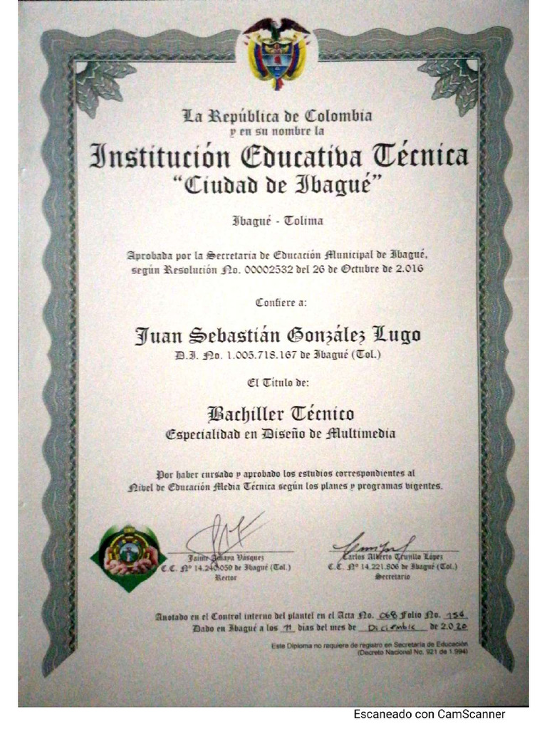 Diploma de Bachiller - Compressed | PDF