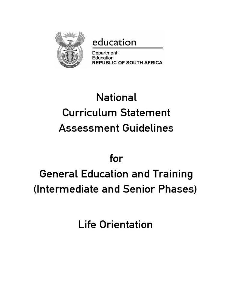 Life Orientation Assessment Guidelines | PDF | Educational Assessment ...