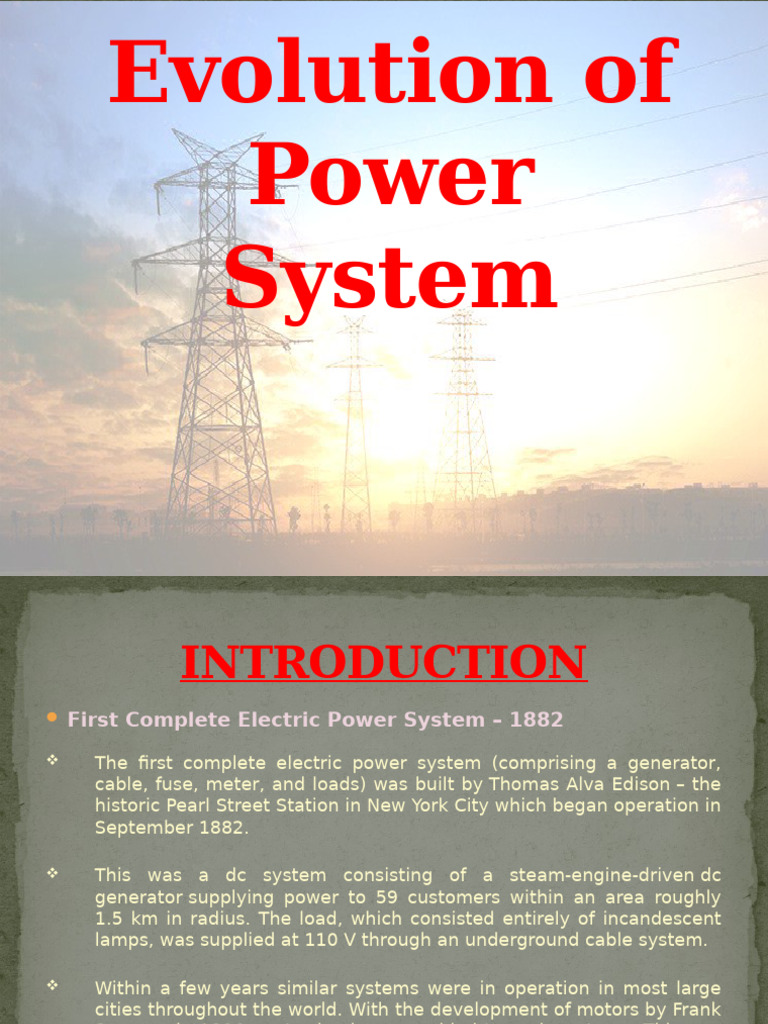 1.evolution of Power System | PDF | High Voltage Direct Current ...