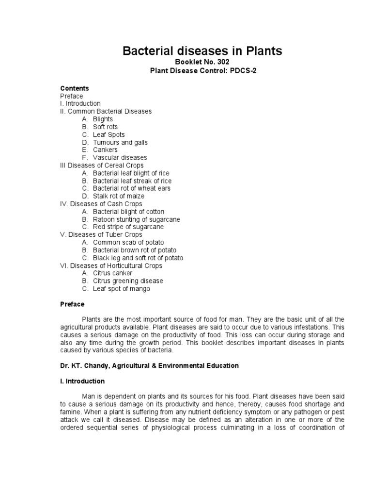 Bacterial Diseases in Plants-302 | PDF | Potato | Horticulture And ...