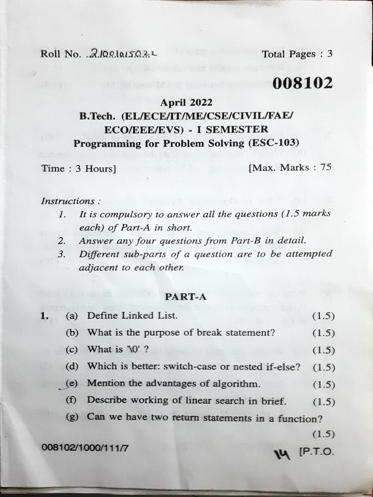 2021-25 EndSem | PDF