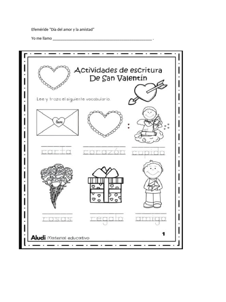 Dia Del Amor y La Amistad | PDF