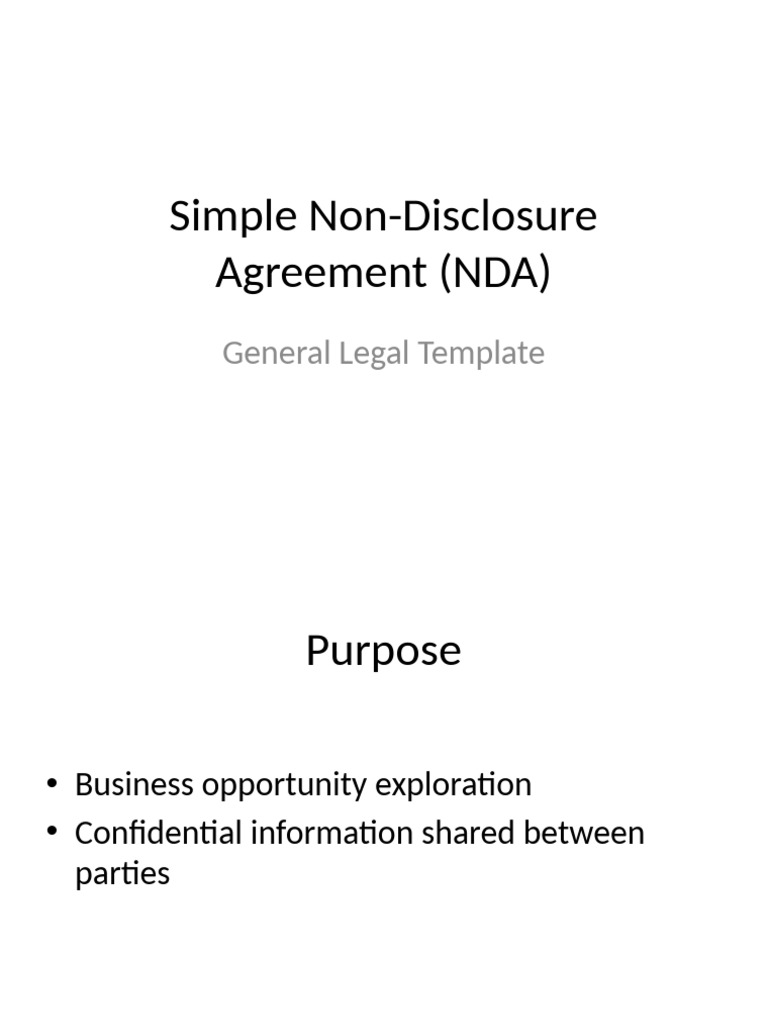 Simple NDA | PDF
