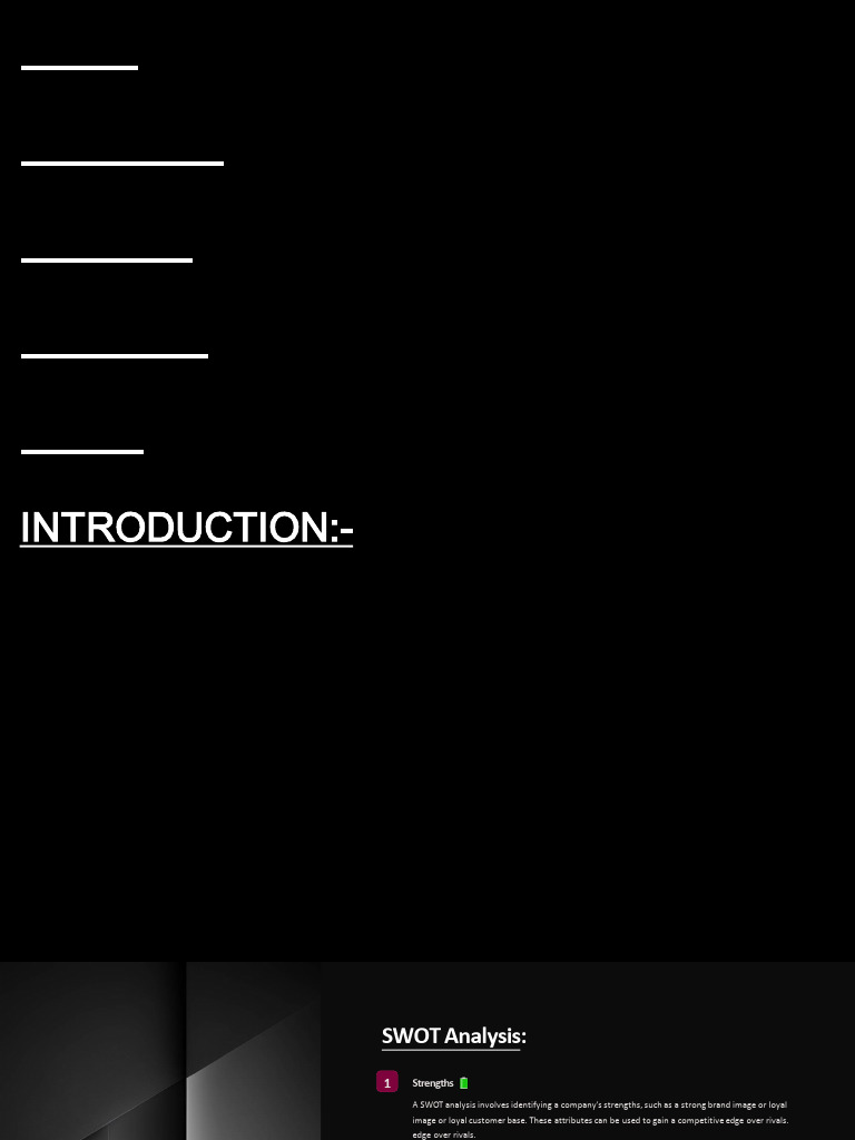 Girish Sybms SM Project 2024 - Edited | PDF | Swot Analysis | Business