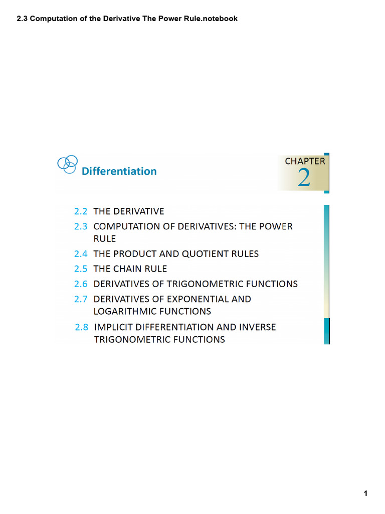Power Rule Derivative Computation Guide | PDF