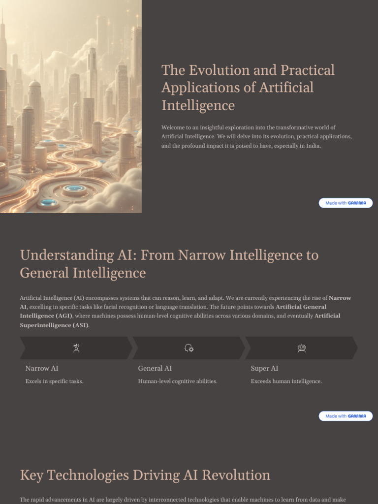 AI Evolution and Applications in India | PDF | Artificial Intelligence ...