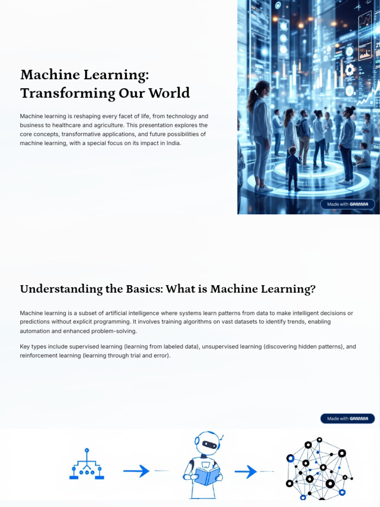 Machine Learning Transforming Our World | PDF | Machine Learning | Artificial Intelligence