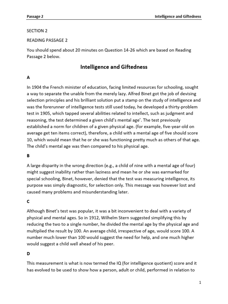History of Intelligence Testing | PDF | Intelligence Quotient ...