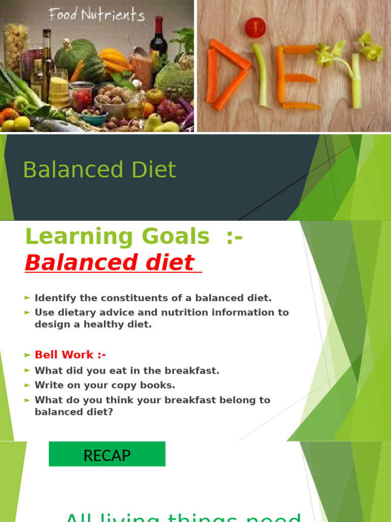 Balanced Diet Lesson 1 | PDF | Healthy Diet | Nutrition