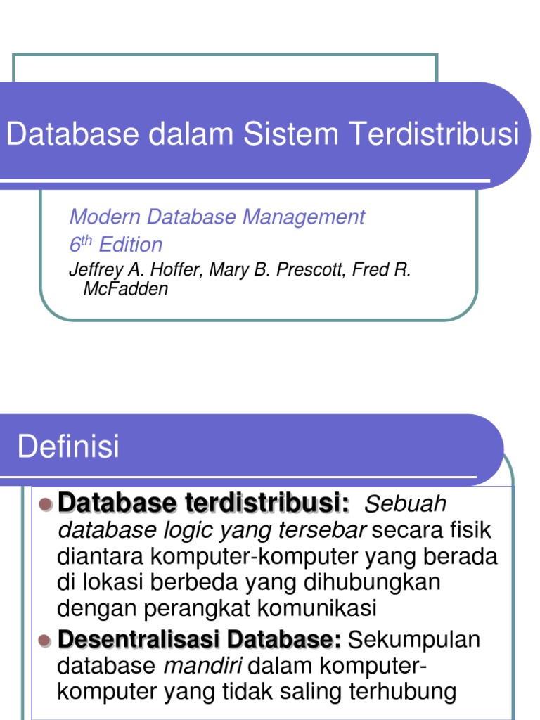 Basis Data Terdistribusi | PDF