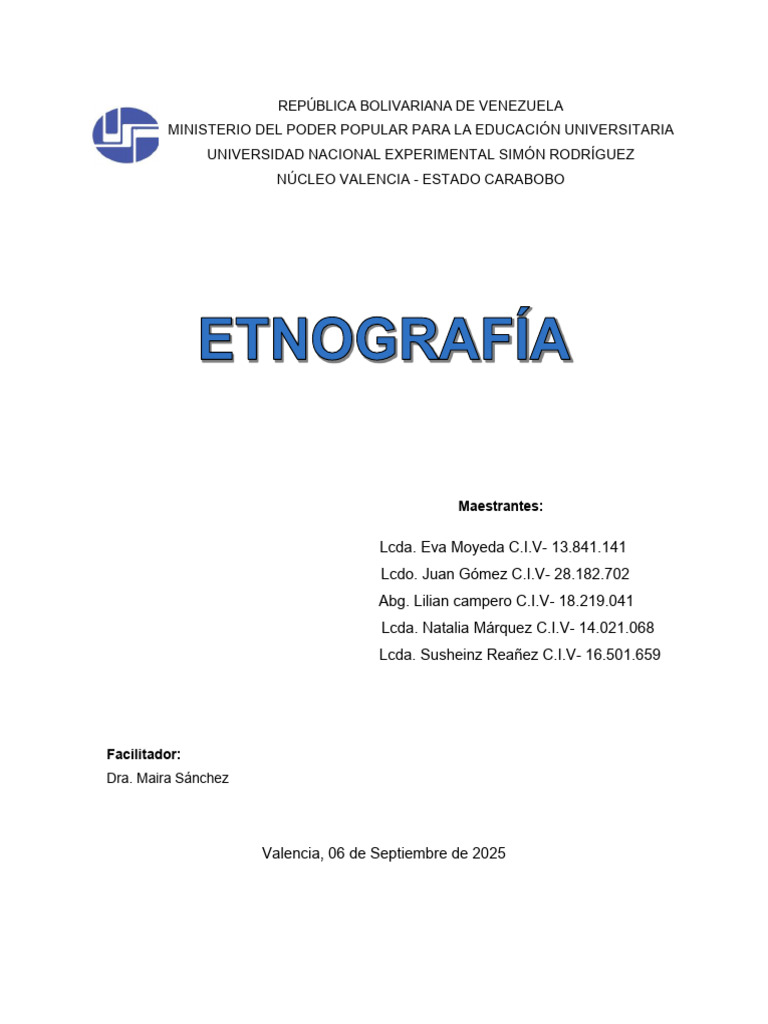 ETNOGRAFÍA | PDF | Etnografía | Enseñando