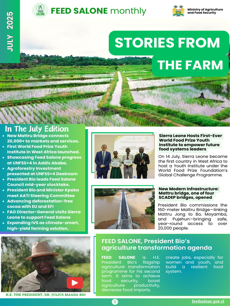JULY 2025 Feed Salone Newsletter | PDF | Food And Agriculture ...