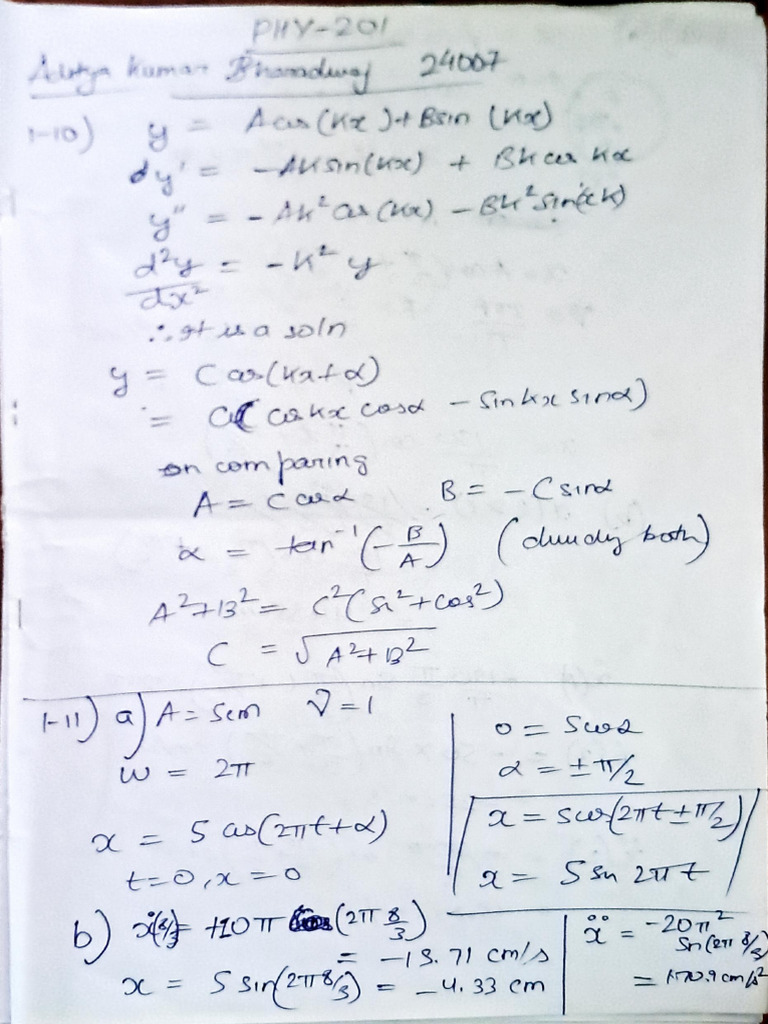 Phy Assignment 3 | PDF