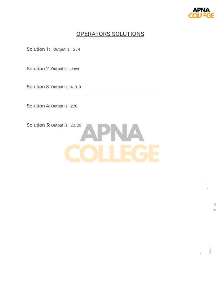 Solutions For Practice Qs | PDF