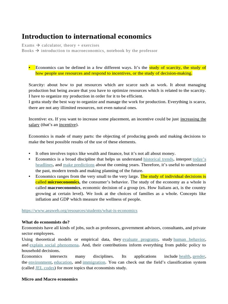 Introduction to International Economics | PDF | Gross Domestic Product ...