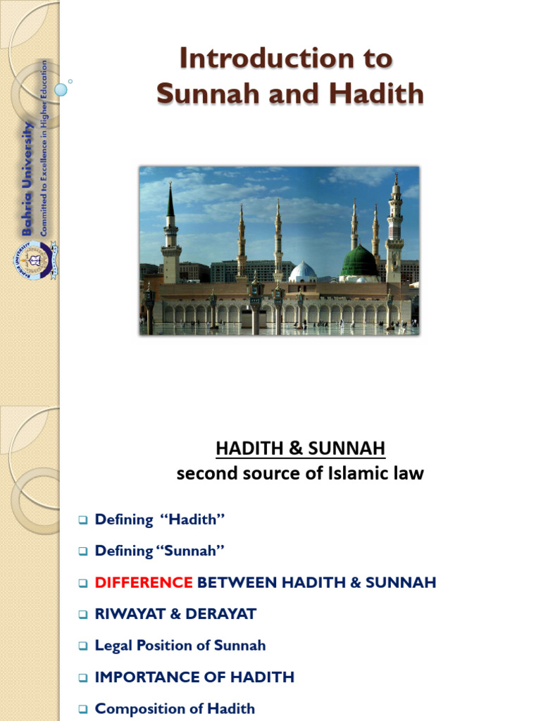 Understanding Hadith and Sunnah in Islam | PDF | Hadith | Islamic ...