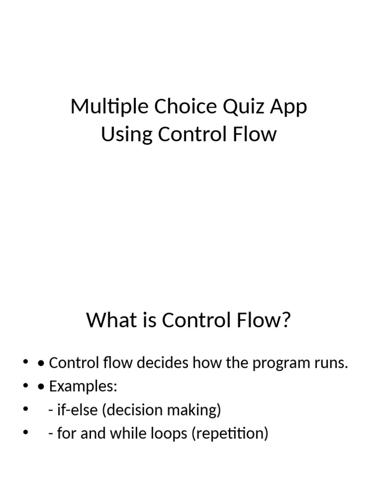 Control Flow2 | PDF