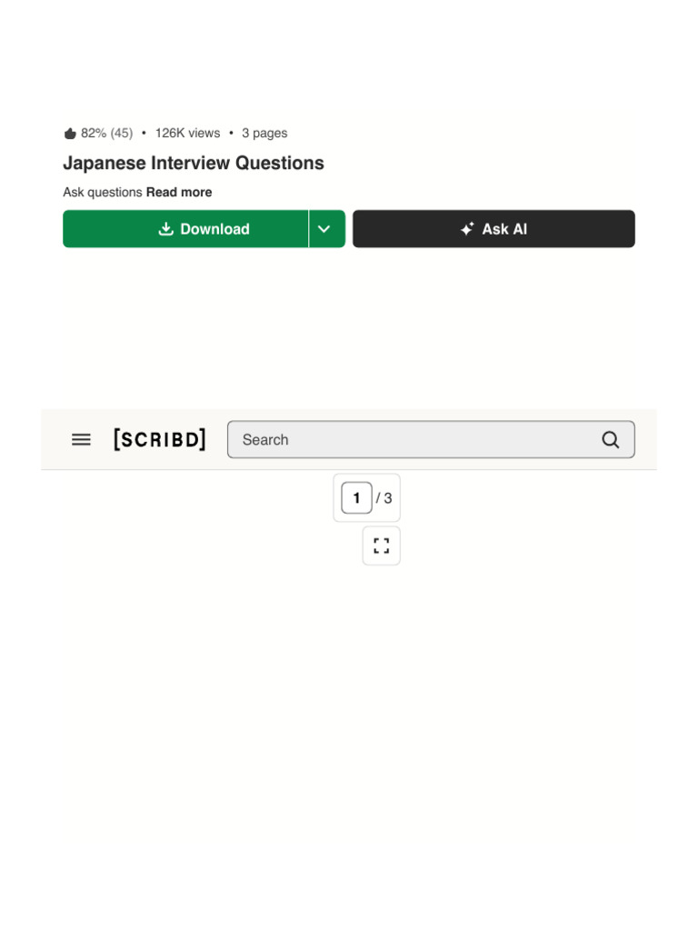 Japanese Interview Questions Guide | PDF | Japanese Language | Scribd