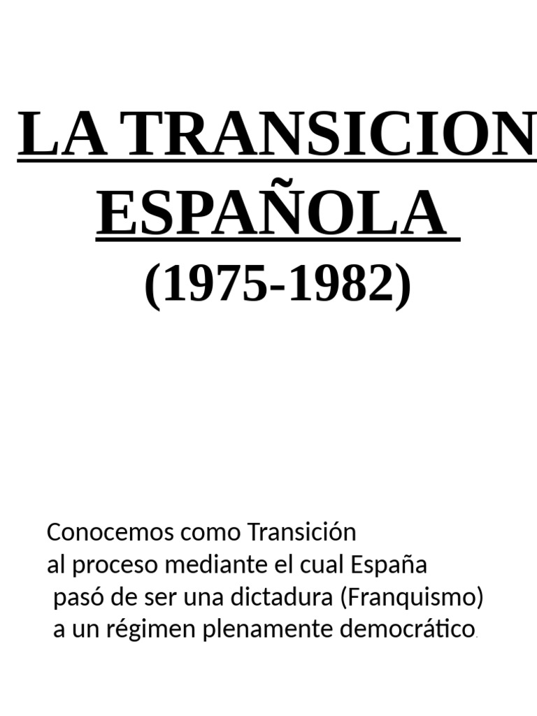 Tema 9 Transición Española | PDF | España | Gobierno