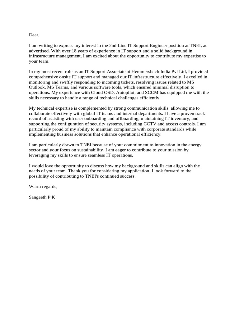 Covering Letter | PDF